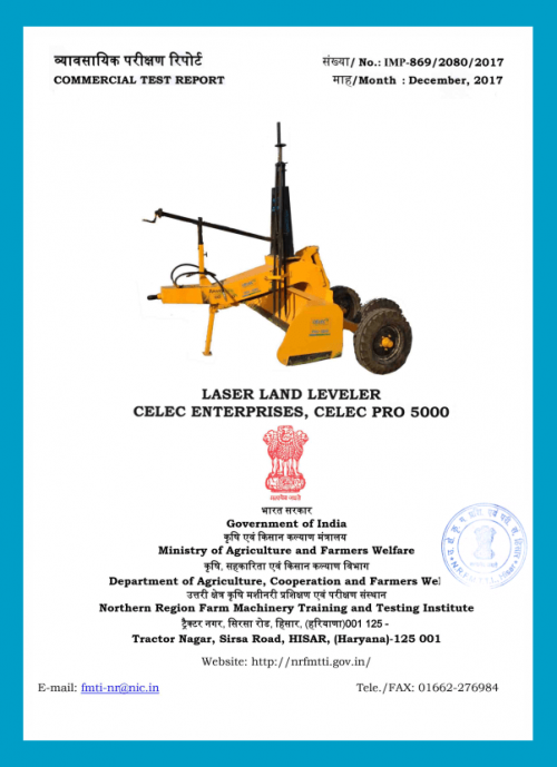 8 Feet Laser Land Leveller Pro-5000 plus 60Hp - Celec